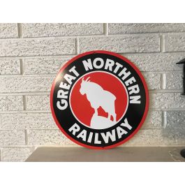 Great Northern Railway Logo Heavy Steel Sign Size 14" New DL